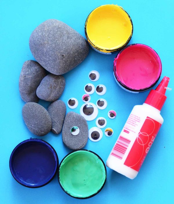 Easy painted rock monsters - Kiwi Families
