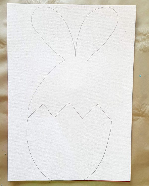 Easy Easter Bunny in an Egg Drawing - Kiwi Families