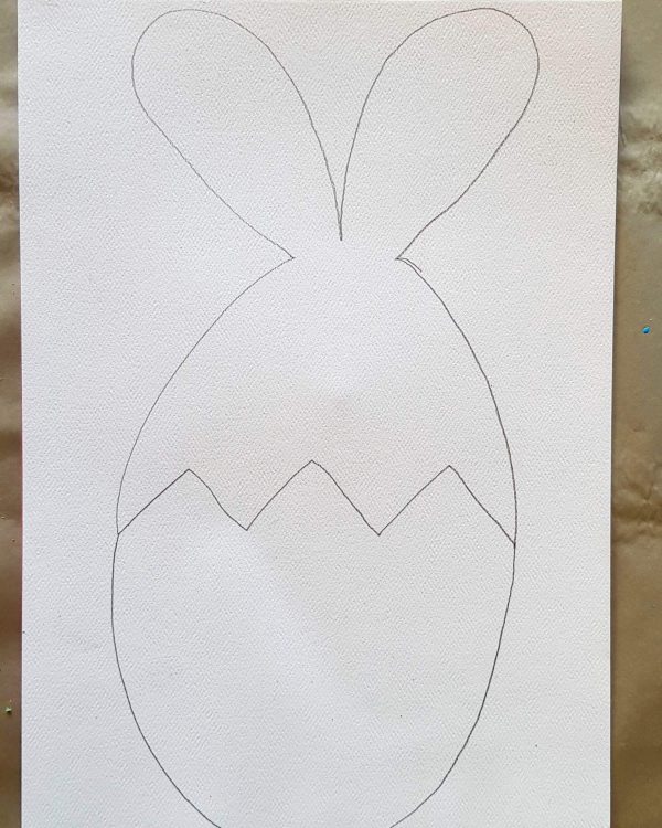 Easy Easter Bunny in an Egg Drawing - Kiwi Families