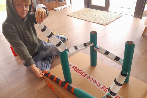 Cardboard Roll Marble Run - Snake Inspired - Kiwi Families